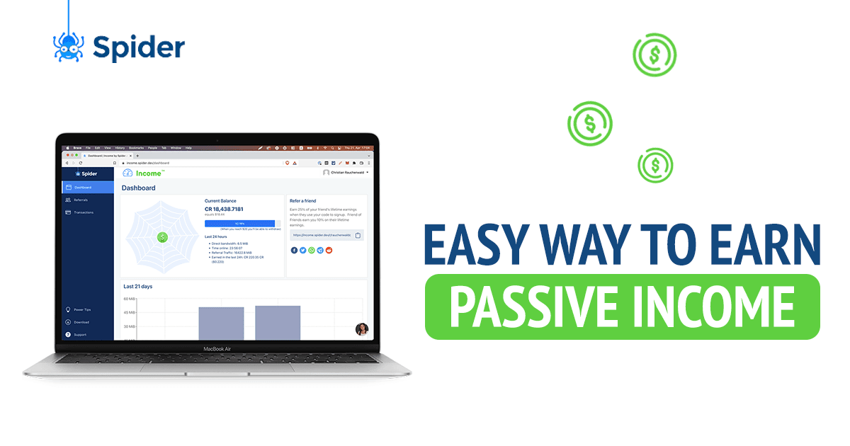 Easy passive income 🤑 with Spider!